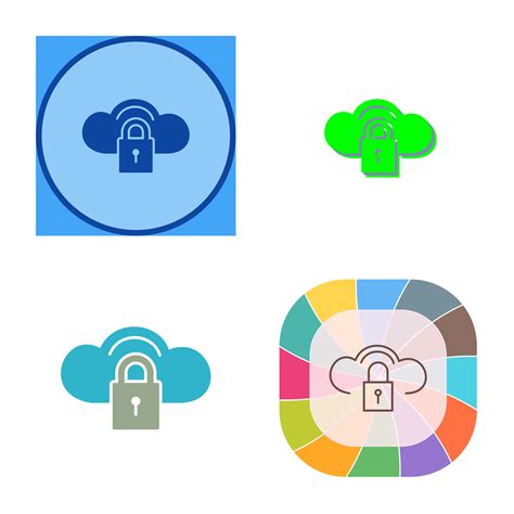 Secure Cloud Vector Icon 31679754 Vector Art At Vecteezy