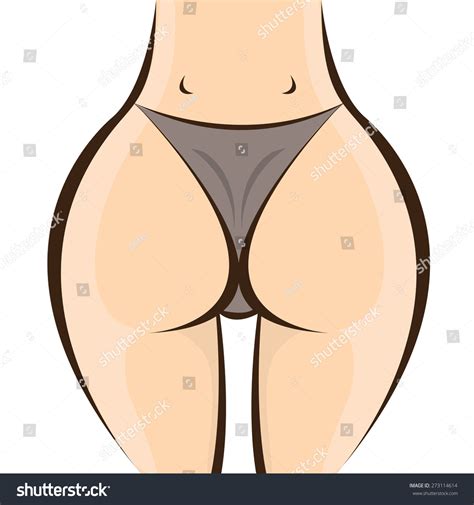 Vektor Stok Sexy Woman Ass Vector Illustration Tanpa Royalti Shutterstock