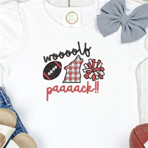 Nc State Wolfpack Embroidery Design Etsy