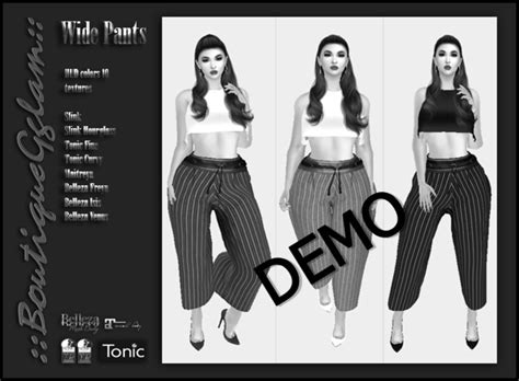 Second Life Marketplace Bg Wide Pants Demo