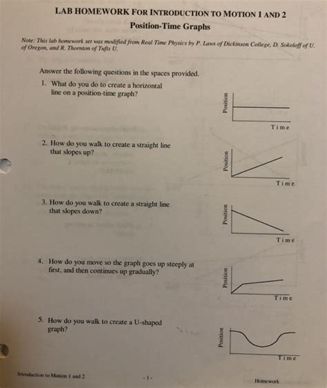 solved lab homework for introduction to motion 1 and 2