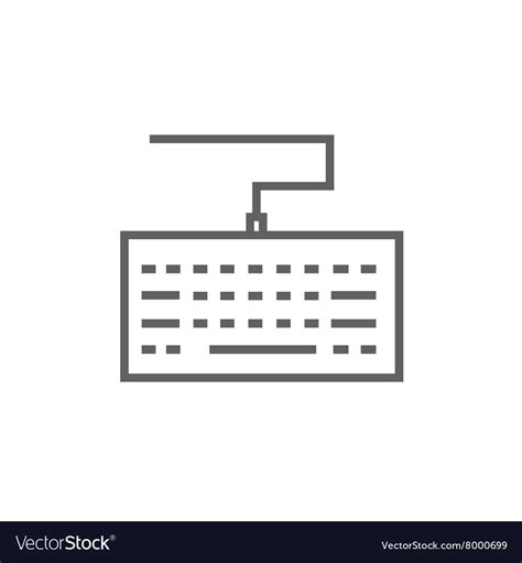 Keyboard Line Icon Royalty Free Vector Image Vectorstock
