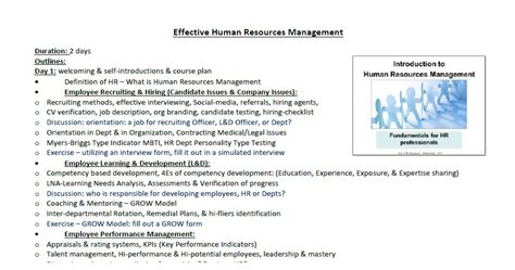 Human Resources Management Training Course Dajani Development Specialist
