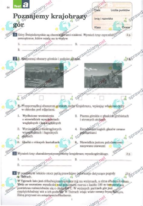 Test Z Geografii Klasa 5 Krajobrazy Polski Nowa Era Catherine Gourley