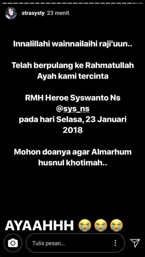 Sys Ns Meninggal Dunia Panggung Hiburan Dan Politik Berduka