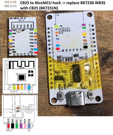 Cb2s Wb2s Cheap Dev Board Made From Nicemcu Wb3s V1 Replace Wb3s With Wb2s Etc