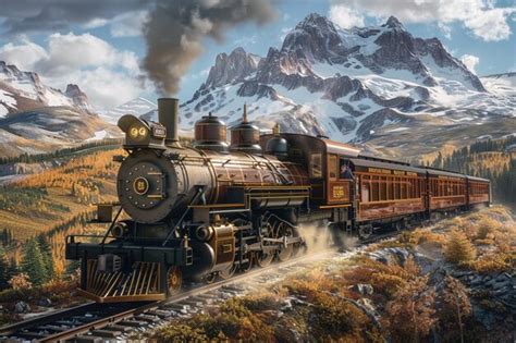 premium photo experience the timeless elegance of rail travel as generative ai