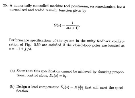 5 A Numerically Controlled Machine Tool Positioning
