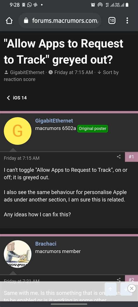 Working Allow Apps To Request To Track Greyed Out In IOS 14 5 Beta