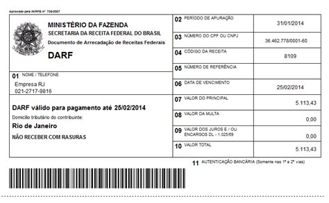 DARF 8109: o que significa o código?, imposto, exemplo, emissão de DARF