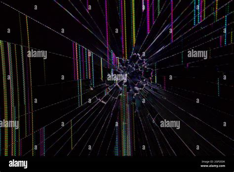Close Up Laptop With A Smashed Screen Macbook Pro Retina Screen With