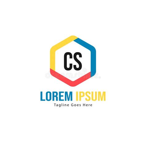 Initial Cs Logo Template With Modern Frame Minimalist Cs Letter Logo