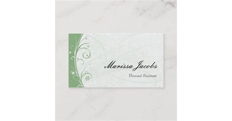 Sage Green Personal Assistant Business Card Zazzle