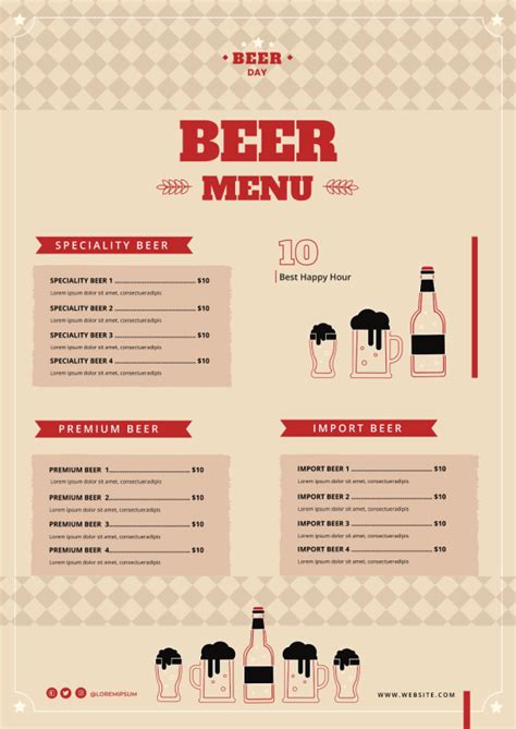 Traditional Beer Menu Template With Vintage Charm — Kapwing