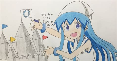 Squidgirl イカ娘の砂のお城2号 Hufufのイラスト Pixiv
