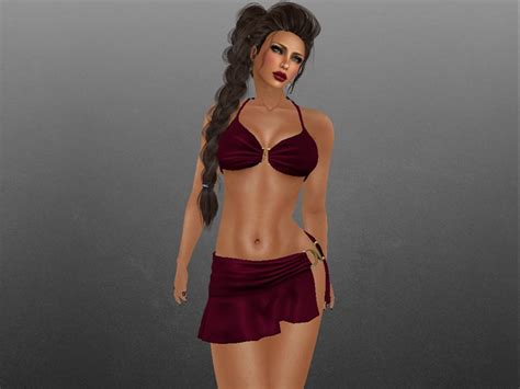 Second Life Marketplace Tcdanica Fitmesh Outfit In Berry For