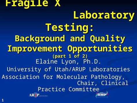 PPT Fragile X Laboratory Testing Background And Quality Improvement Opportunities Part 1 Of