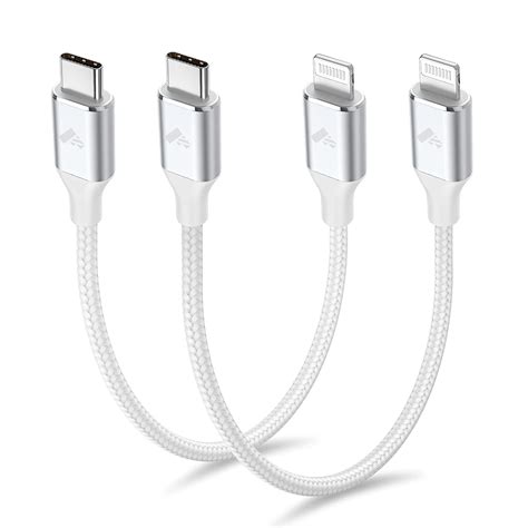 USB C To Lightning Cable Short 2Pack 1ft Lightning To USB C Cable MFi