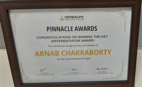 Arnab Chakraborty On Linkedin Pinnacle Recognition Herbalifenutrition 26 Comments