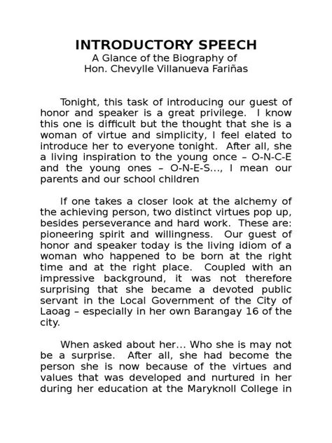 How To Introduce Guest Speaker Example Coverletterpedia