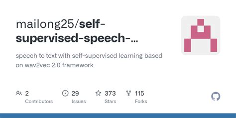 github mailong25 self supervised speech recognition speech to text