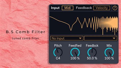 B S Comb Filter Midi Controlled Tuned Comb Filter
