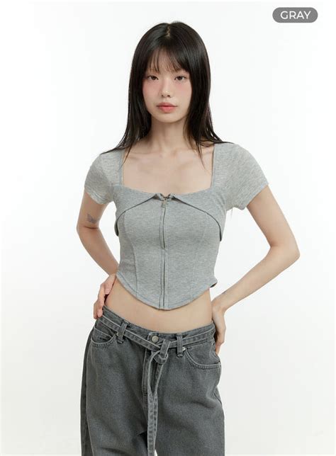 Square Neck Rayon Crop Top Cg402 Acubi Style Lewkin