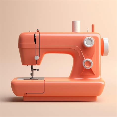 Premium Photo An Orange Sewing Machine