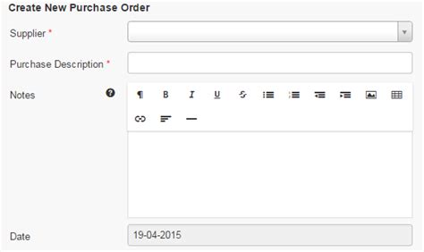 Creating A Purchase Order Help Centre
