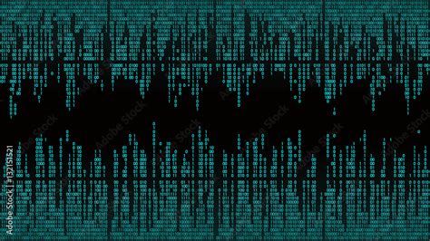 Abstract With Digital Lines Matrix Background With Binary Code Frame Stock Vector Adobe Stock