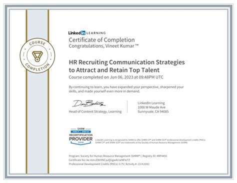 Vineet Kumar ™️ On Linkedin Certificate Of Completion