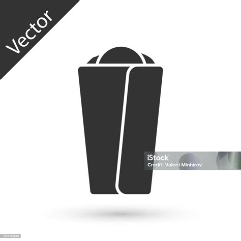 회색 부리토 아이콘은 흰색 배경에 격리 전통적인 멕시코 패스트 푸드 벡터 0명에 대한 스톡 벡터 아트 및 기타 이미지 0명 고기 굴리기 Istock