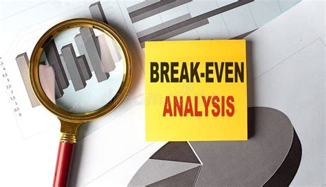 Break Even Analysis Text On A Sticky On Chart Business Stock Image