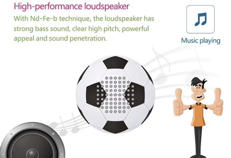 Speaker Bluetooth Portabel Untuk Ponsel Pintar Bola Sepak 2x3w Cool Mania