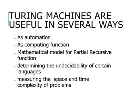 Automata Theory Turing Machine Pptx Programming Languages Computing
