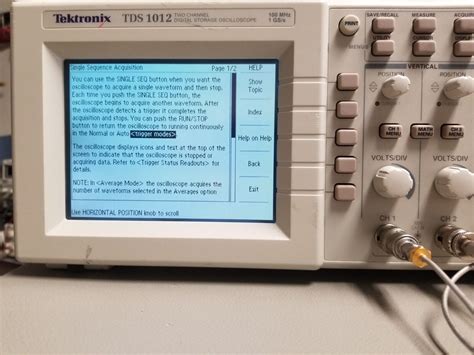 Tektronix Tds1012 100mhz Dso Fully Working With 2 Probes Fft Function Bright Lcd Ebay