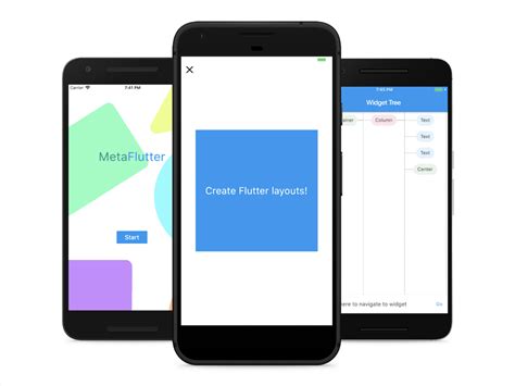 a tool to build flutter layouts on device mobile app development