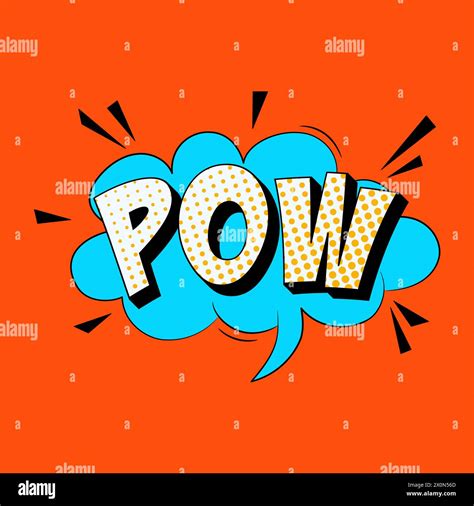 Pow retro comic speech bubble in trendy pop art style. Bright cartoon message Stock Vector Image ...