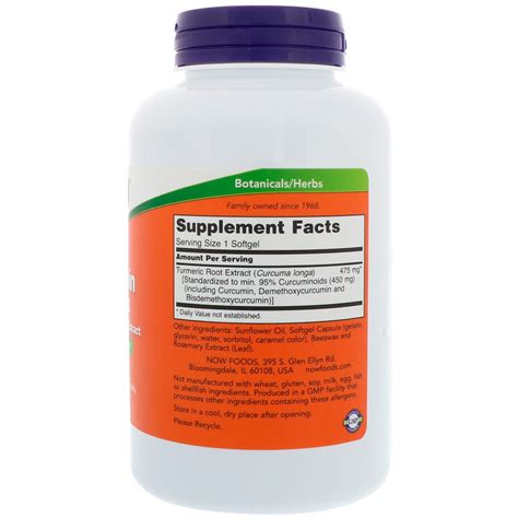Now Foods Curcumin 120 Softgels Iherb