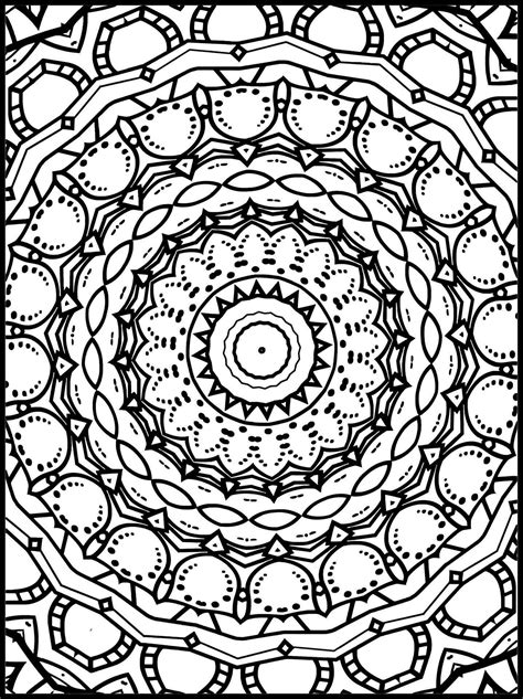 Uncolored Symmetric Tracery For Coloring Page Can Be Used As Adult