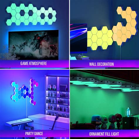 Kawaii Rgb Bluetooth Led Hexagon Lights Kore Kawaii