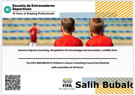 Fifa Grassroots Course Salih Bubalo