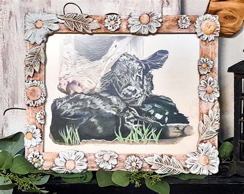 Upcycle A Plain Wood Frame Using Iod Molds And Air Dry Creative Fabrica