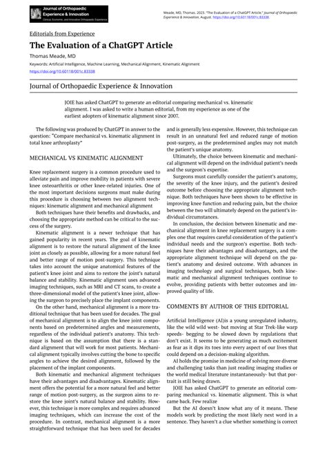pdf the evaluation of a chatgpt article