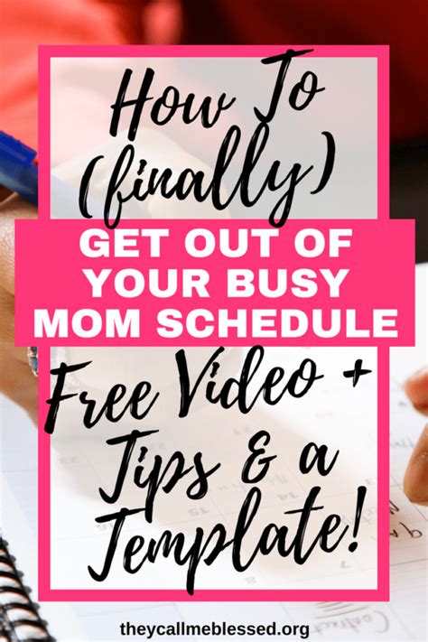 How To Organize Your Busy Mom Schedule They Call Me Blessed