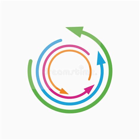Vector Logo Design Element Arrow Pointer Circle Stock Vector