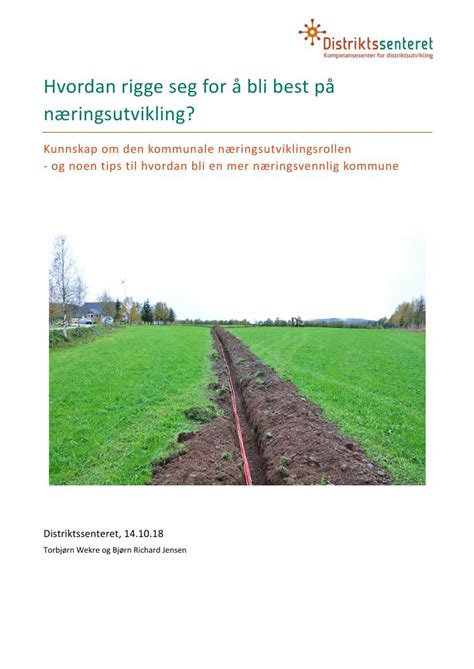 Hvordan Rigge Seg For å Bli Best På Næringsutvikling Kudos