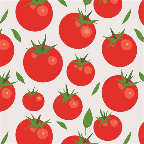 Premium Vector Vector Tomato Pattern