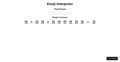 Emoji Interpretor Codesandbox