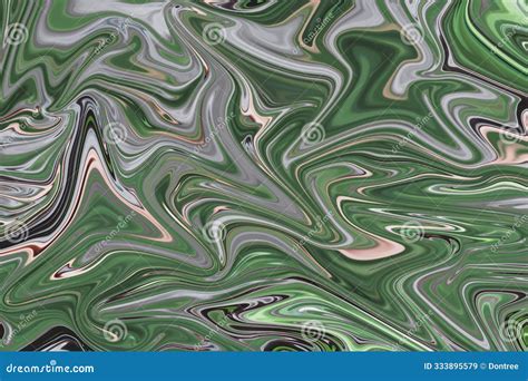 Adstract Green Liquid Backgound Texture Stock Illustration